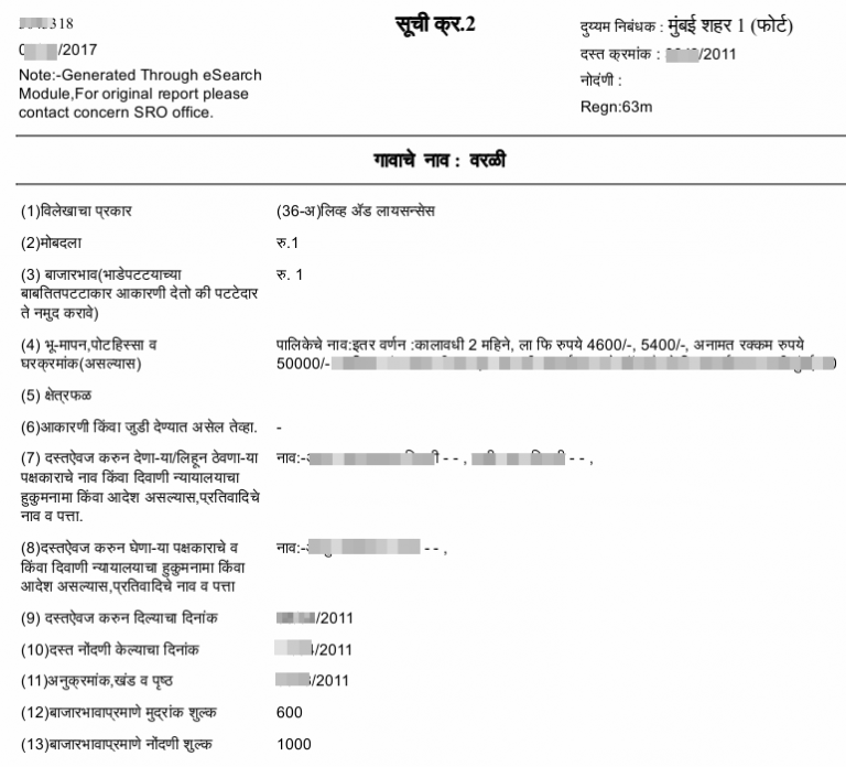 What is the Index II or Index 2 / सूची क्र. २ Document? - Lawgic